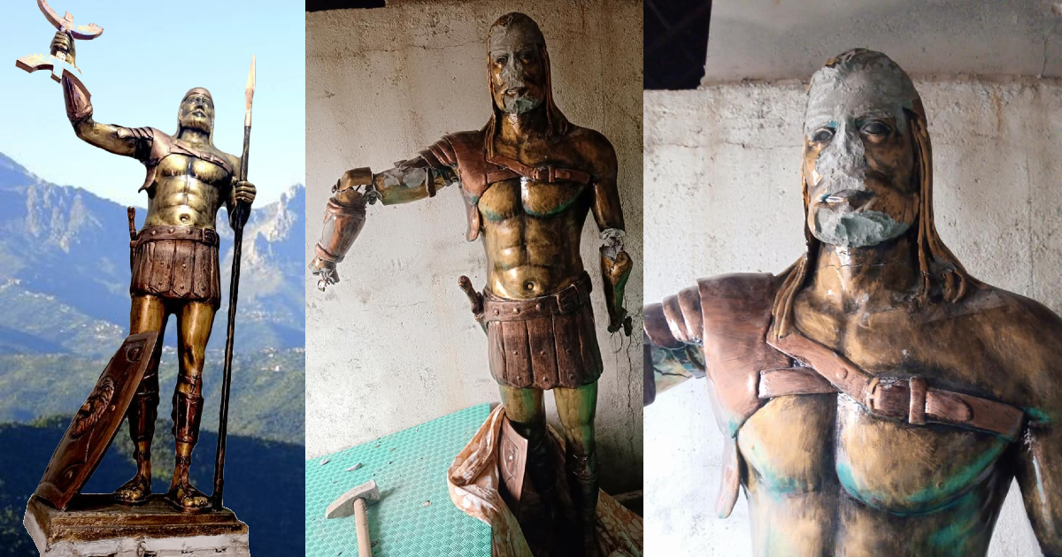 La statue du héros amazigh Aksel (Koceila) vandalisée à quelques jours ...